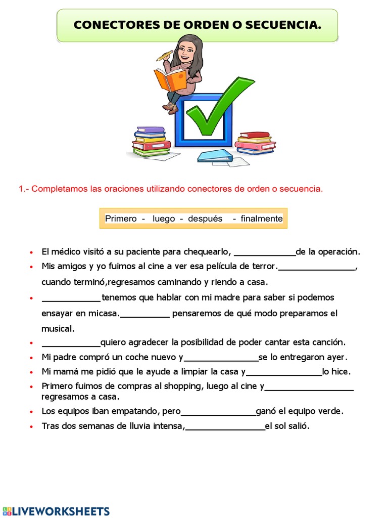 Ejemplos de Conectores de Orden | PDF