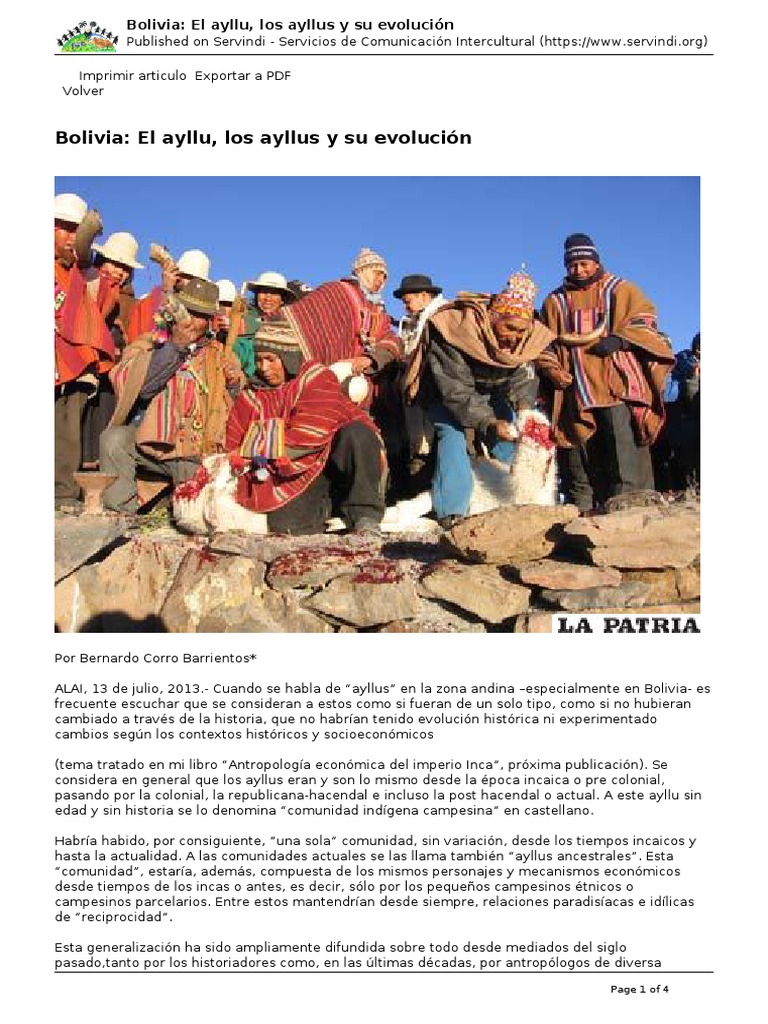 Comunicacion Ayllus | PDF | Campesino | Imperio Inca