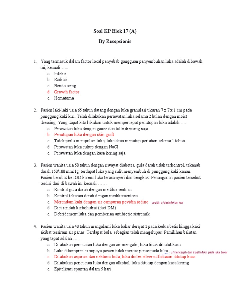 Soal KP Blok 17 2017 | PDF