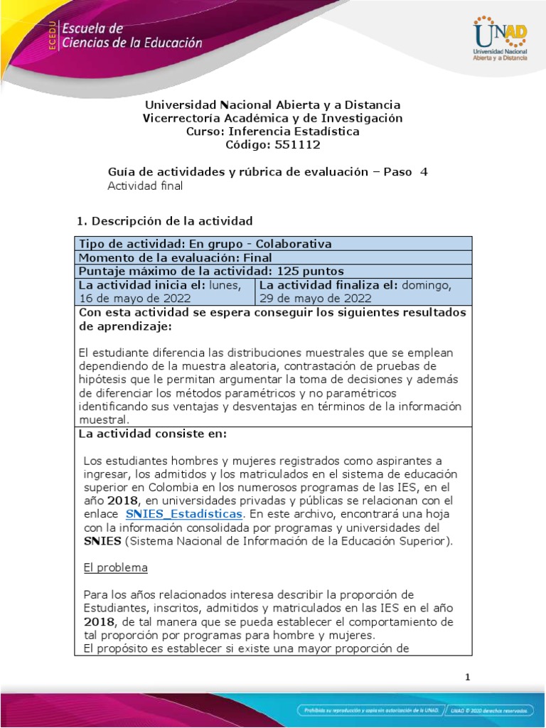 Guía de Actividades y Rúbrica de Evaluación - Paso 4 - Actividad Final Del Curso | PDF ...