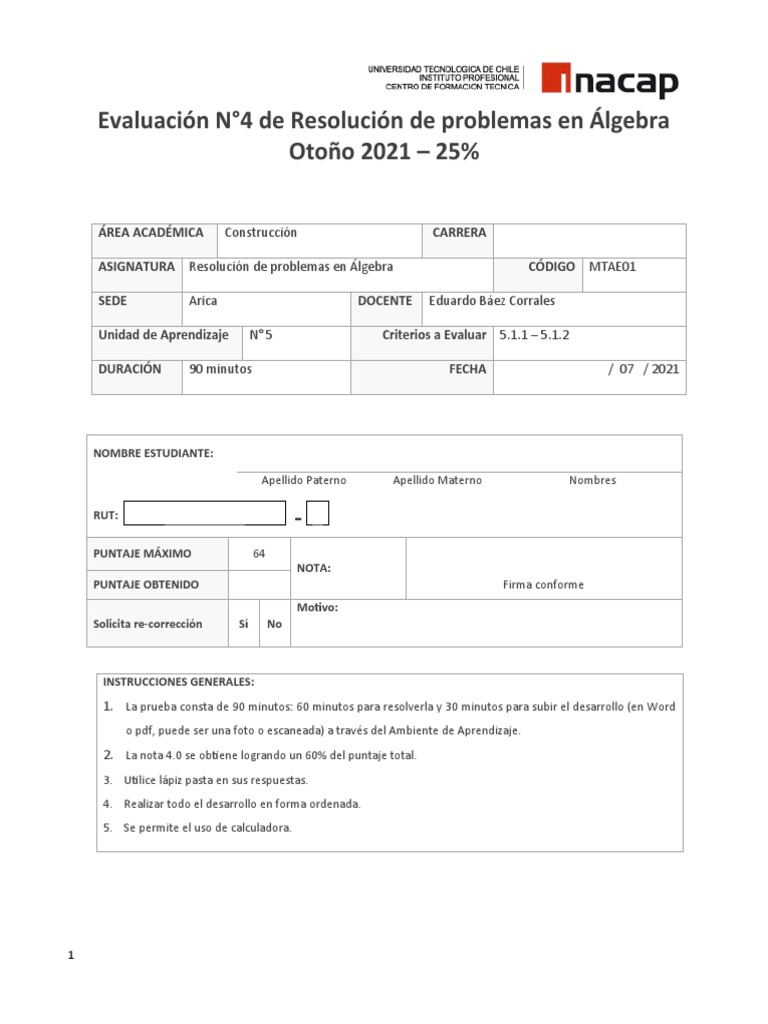 Evaluación #4 - RPA 2021 (2) Luis Rejente | PDF