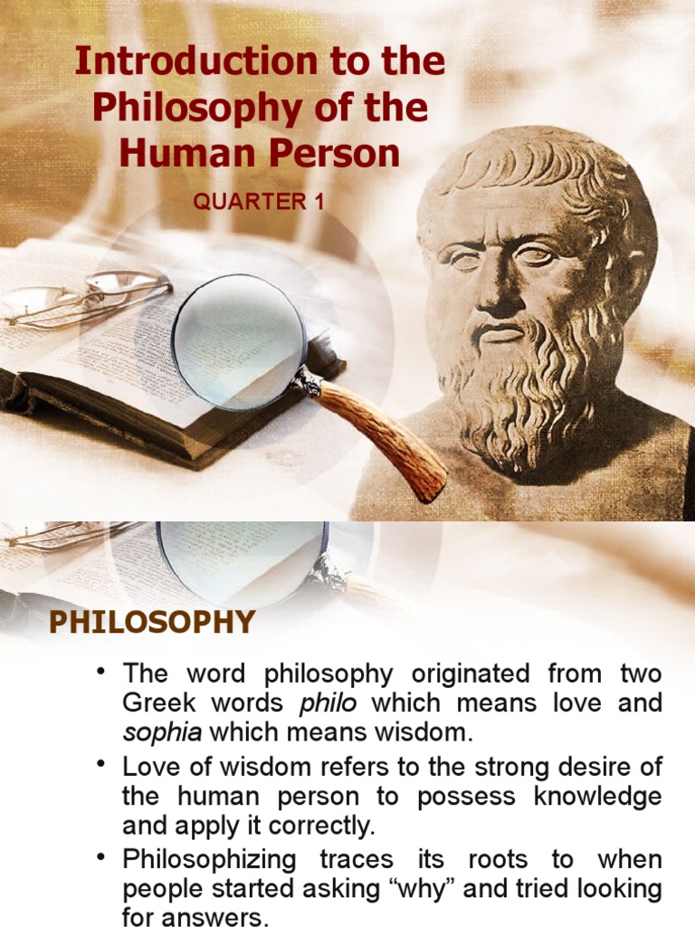Introduction To The Philosophy of The Human Person Lesson 1 | PDF ...