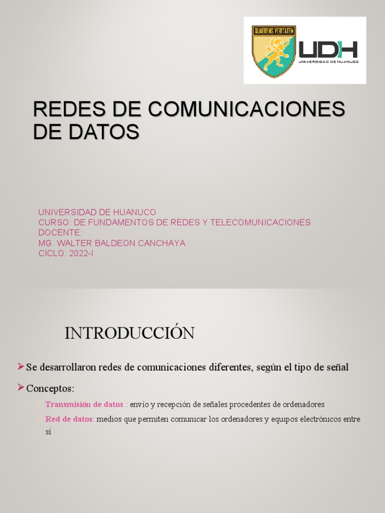 Redes de Comunicaciones de Datos | PDF | Red de computadoras | Modelo osi