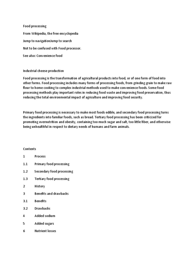 Food Processing | PDF | Food Processing | Foods