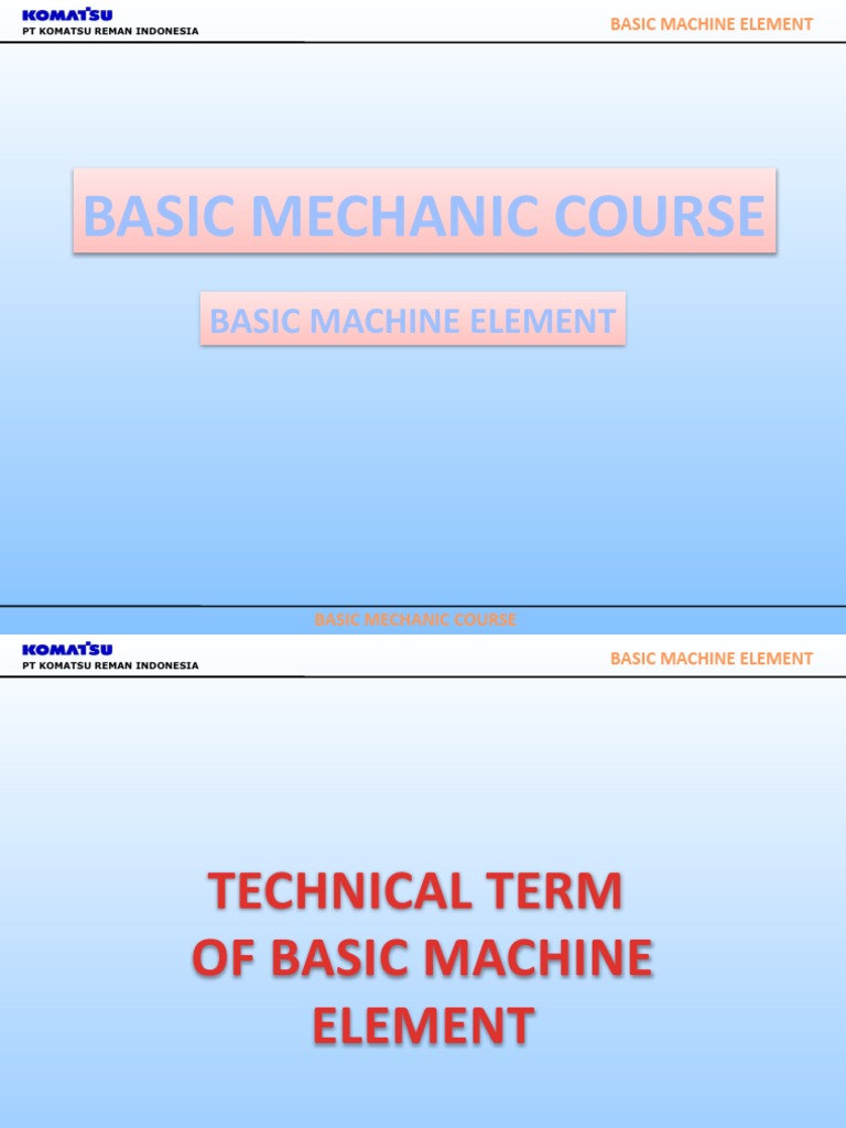 Basic Mechanic Course | PDF