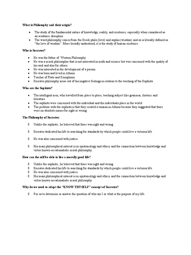 Philosophy-Of-The-Self-By-Socrates | PDF