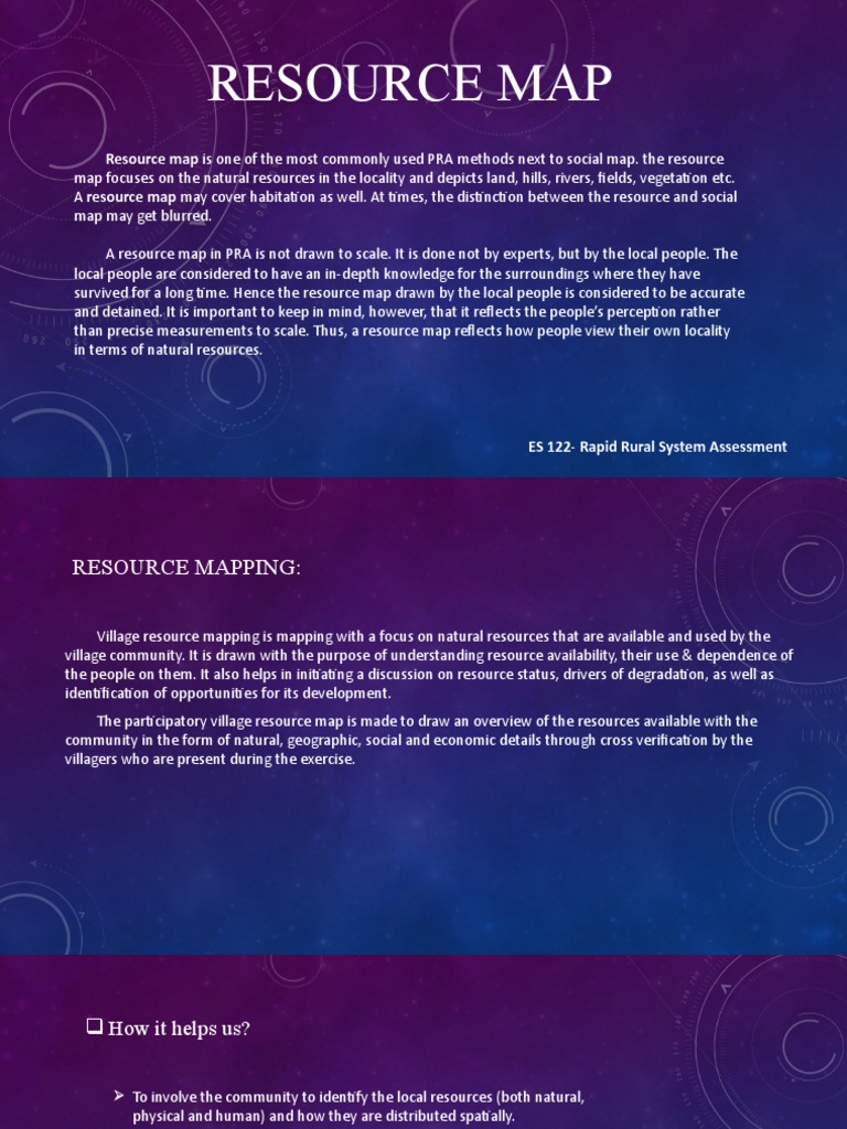 RESOURCE MAP PRA Tools | PDF | Map | Resource