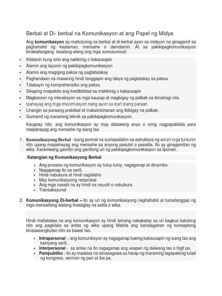 Berbal at Di Berbal | PDF