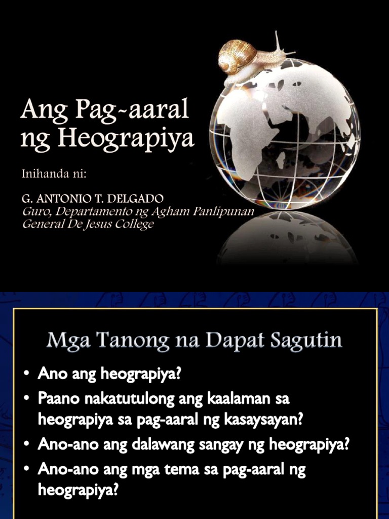 Limang Tema NG Heograpiya | PDF