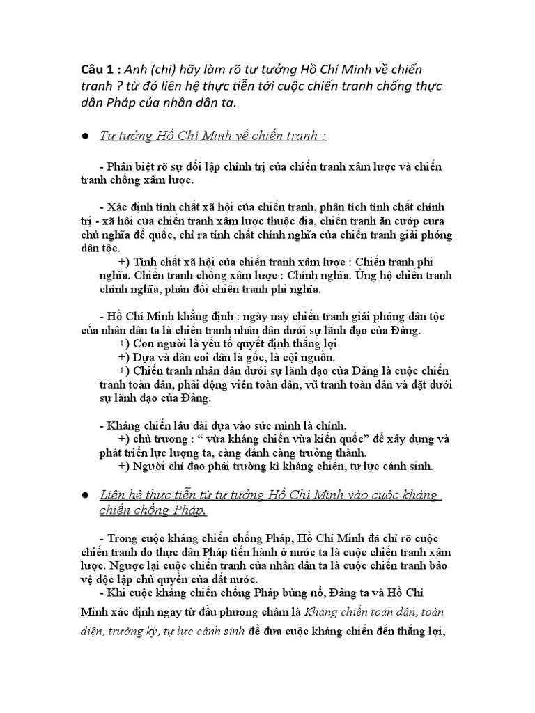 Đề Cương GDQP | PDF