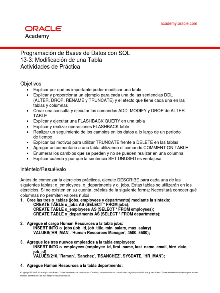 ABD - Practica 13-3 | PDF | SQL | Programación de computadoras