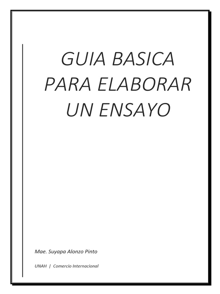 Guía para Elaborar Un Ensayo | PDF | Ensayos | Sumario abstracto)