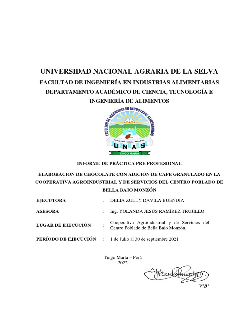 Elaboración de Chocolate con Café Granulado | PDF | Chocolate | Química