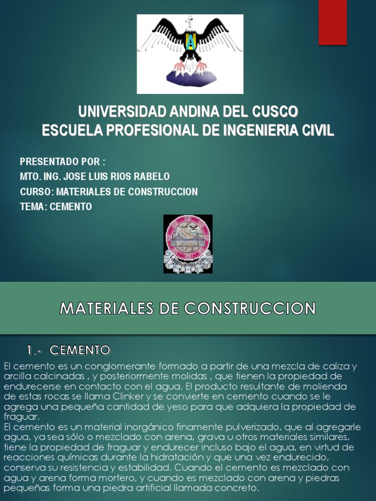 CEMENTO | PDF | Cemento | Hormigón