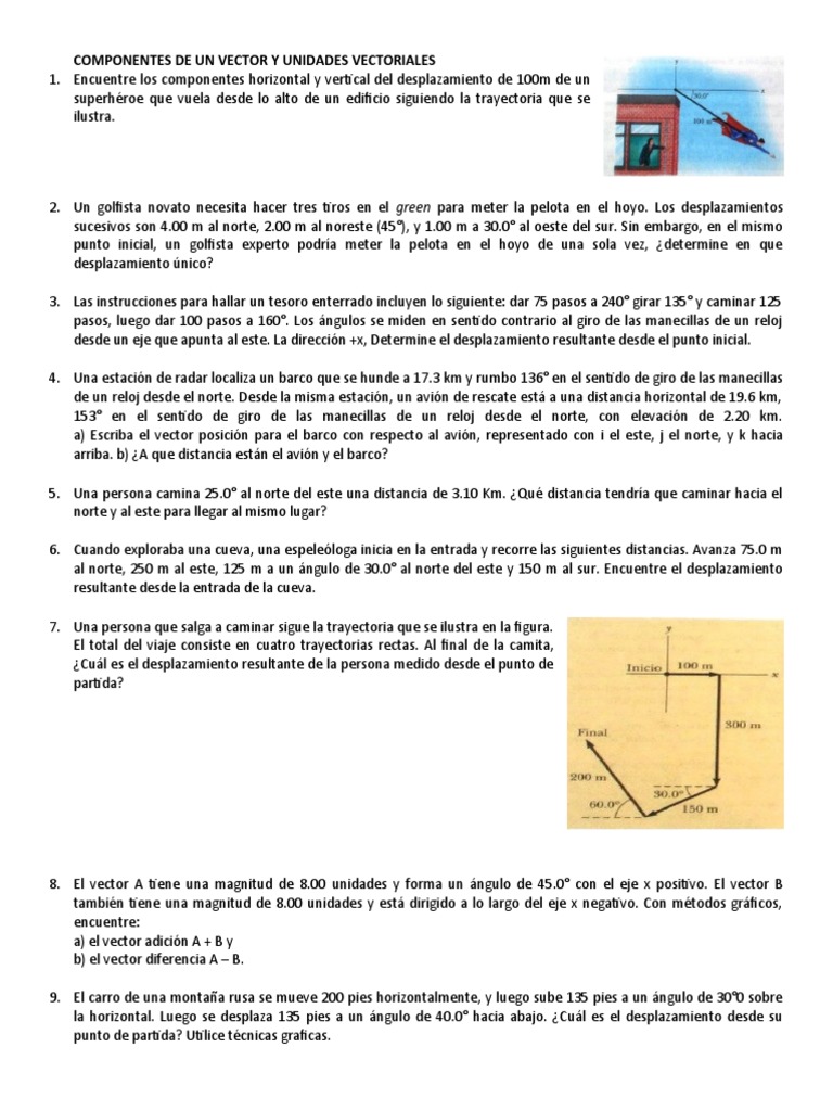 TAREA EJERCICIOS DE SISTEMAS DE COORDENADAS Fisica 1 | PDF | Vector Euclidiano