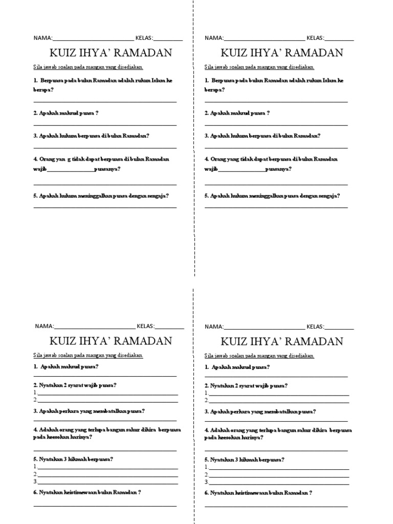 Kuiz Ramadan | PDF