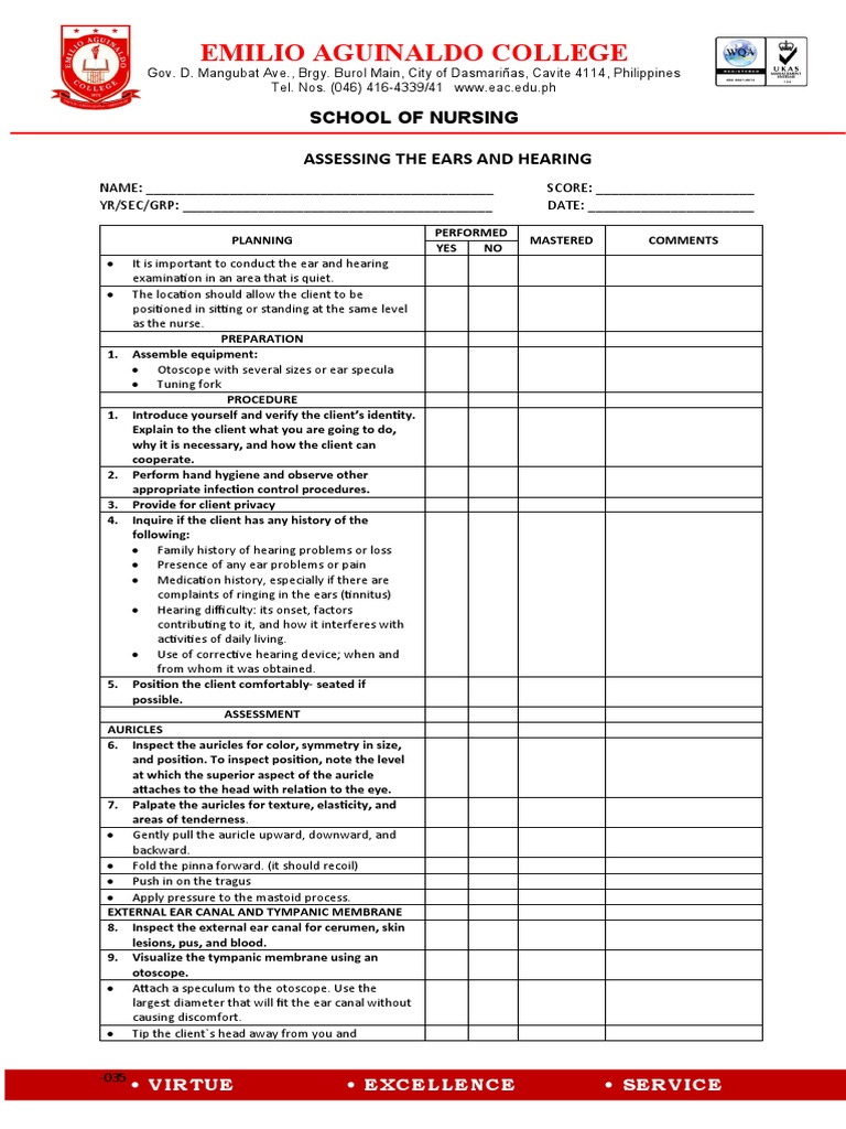 Assessing The Ears and Hearing | PDF | Ear | Human Head And Neck