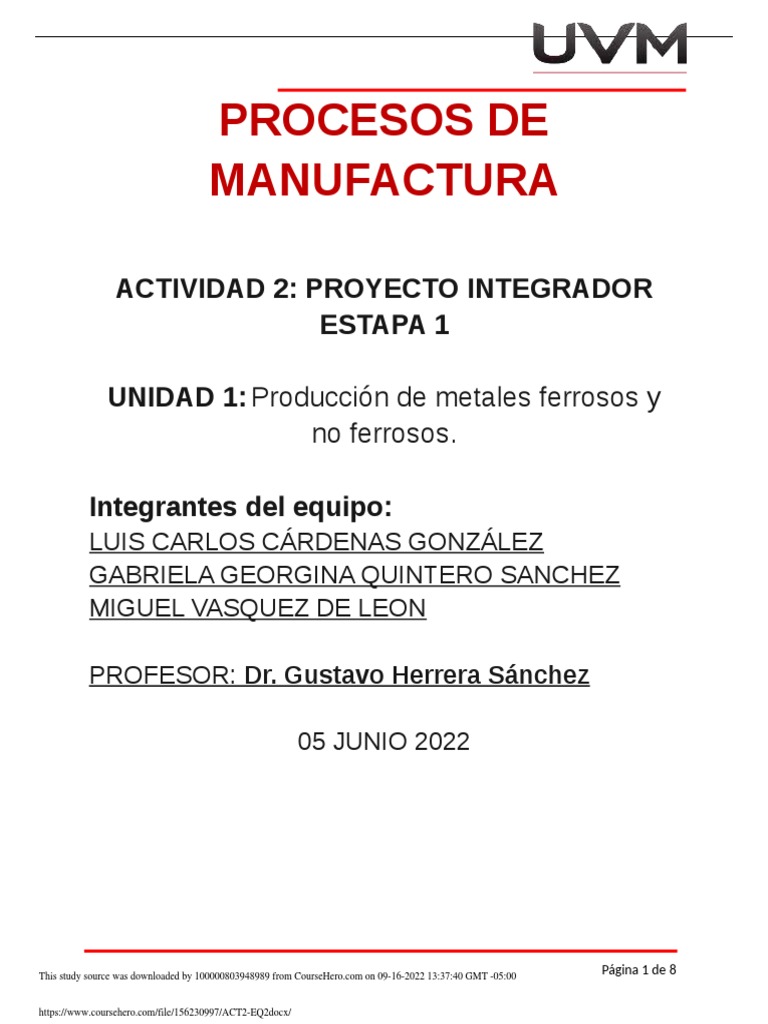 Act 2 Eq2 | PDF | Aluminio | Química