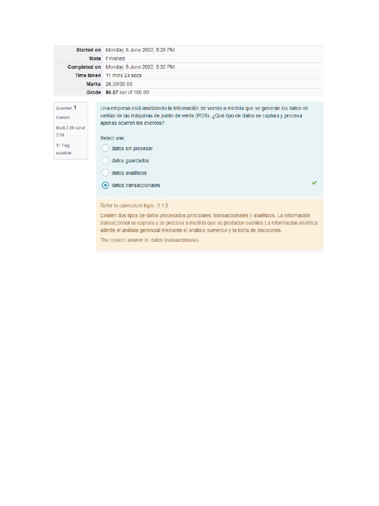 Quiz Capítulo 3 Todo Genera Datos | PDF
