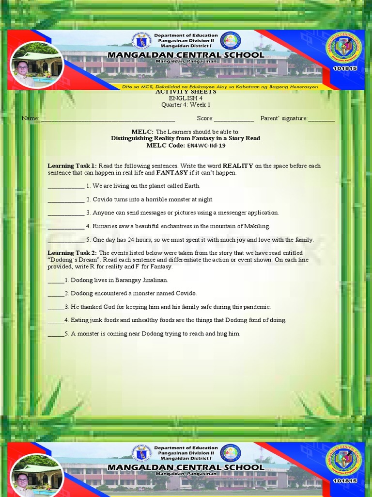 Sample Activity Sheets | PDF | Soil | Loam