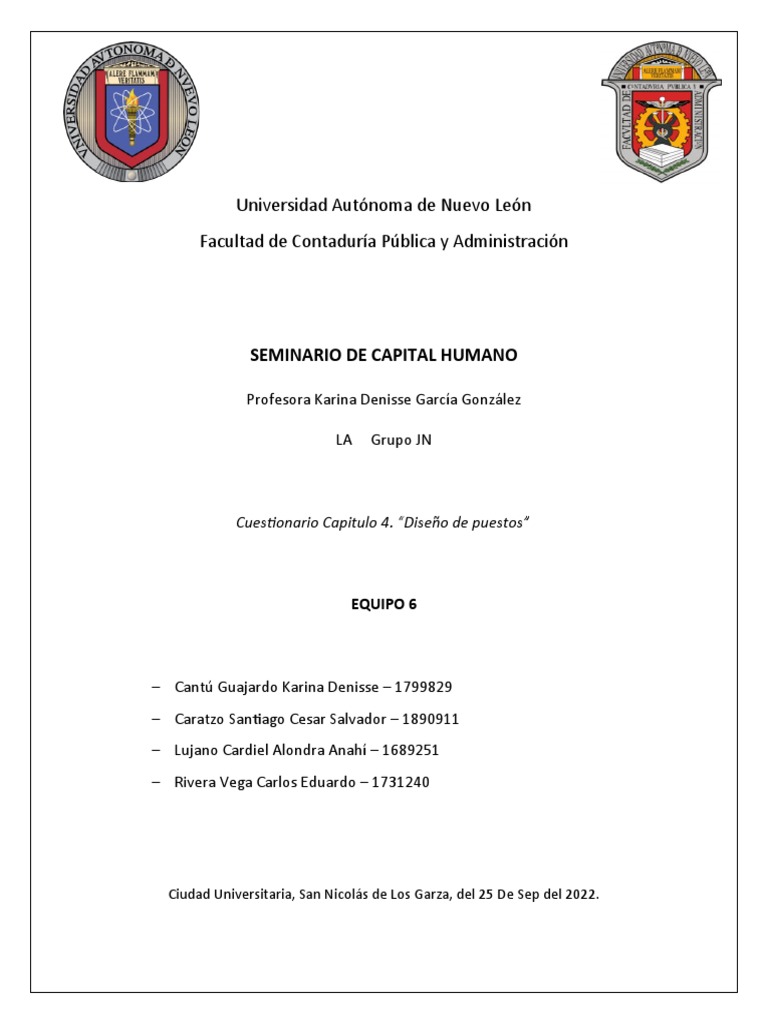 Cuestionario Cap4 | PDF | Sicología