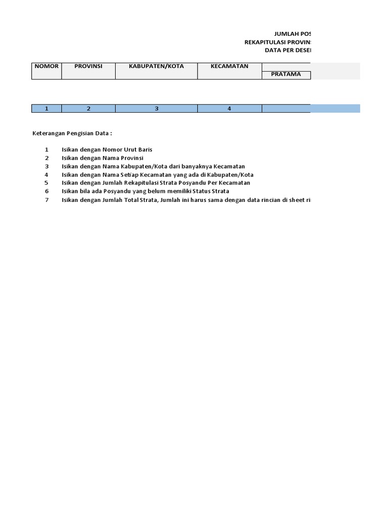 Form Rekap Posyandu | PDF