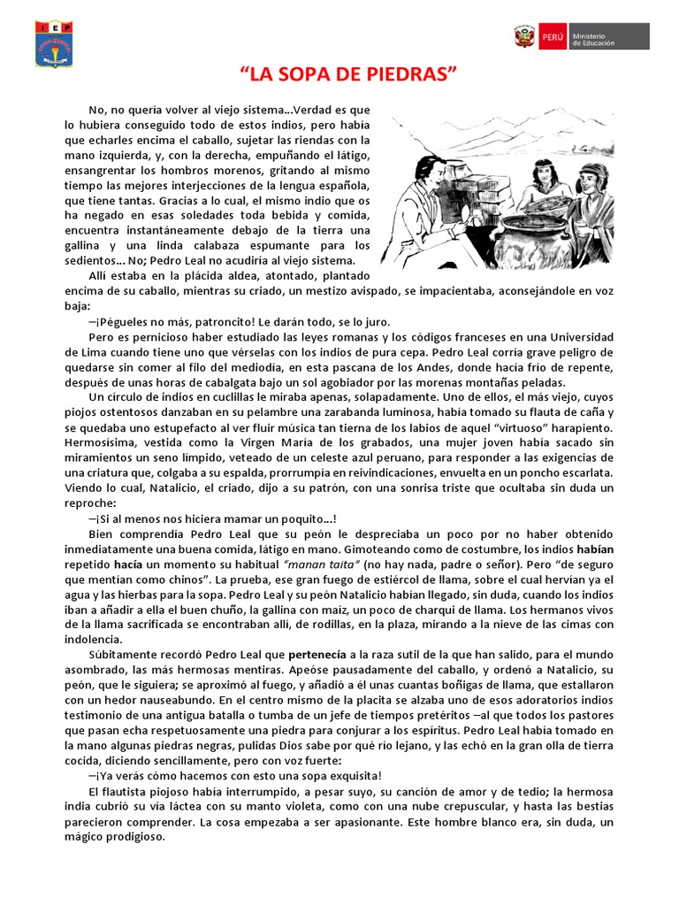 La Sopa de Piedras | PDF | Cocina | Alimentos