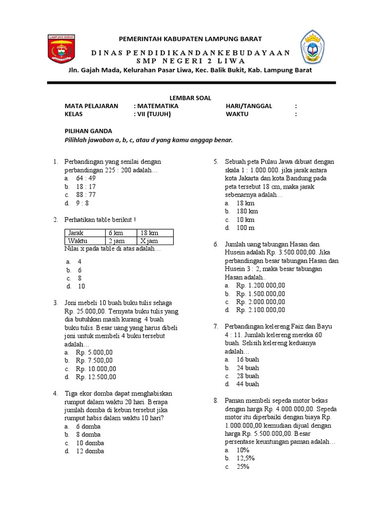 Soal Pts Genap | PDF