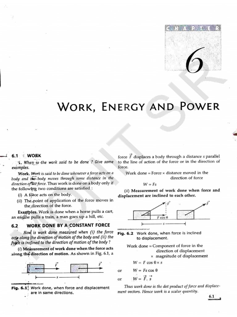 Work Energy Power | PDF