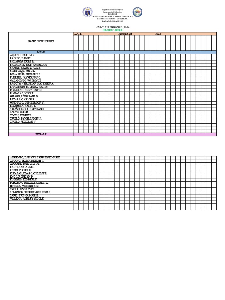 DAILY ATTENDANCE | PDF