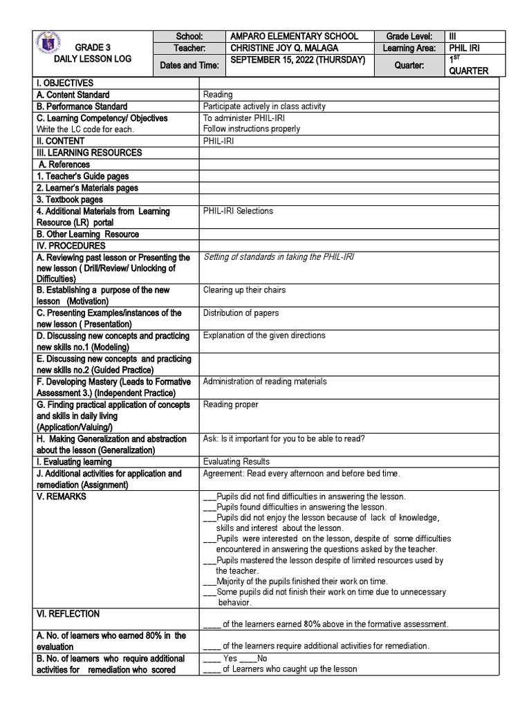 DLL Phil Iri | PDF | Learning | Teaching Method