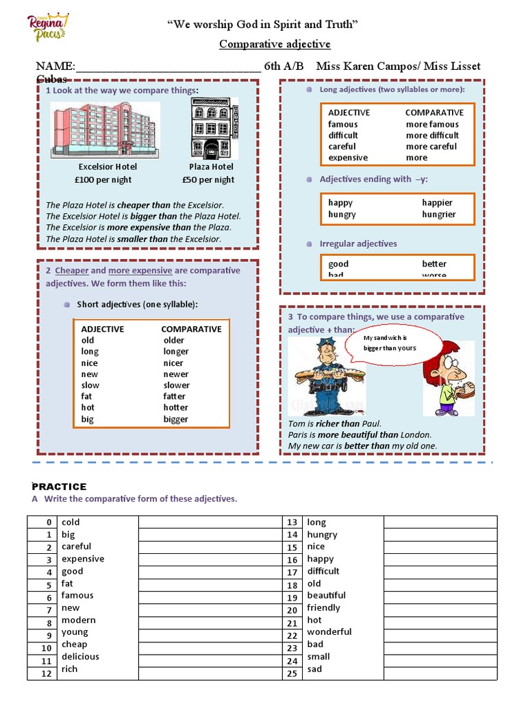 Comparative-Adjectives 92649 | PDF | Linguistics