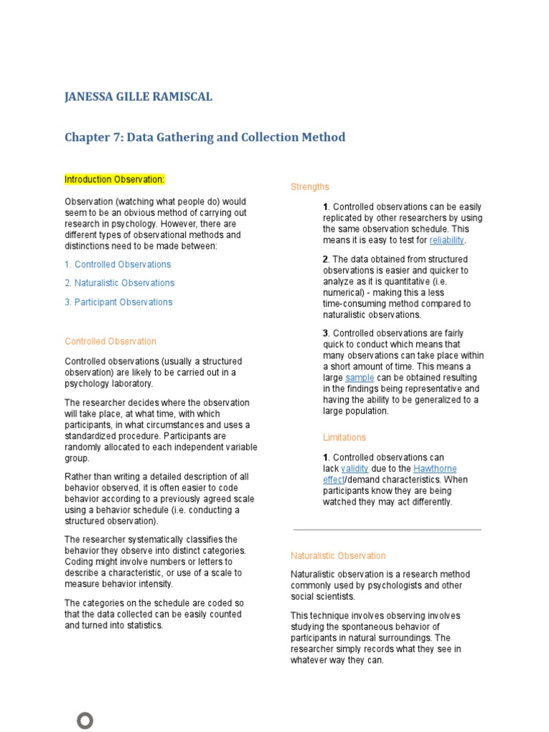 Study Guide 15 - Introduction To Research Data Collection Methods | PDF ...