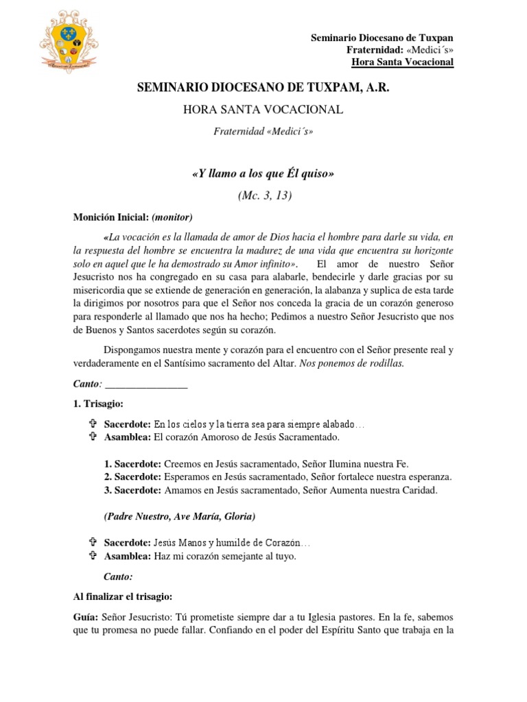 Y Llamo A Los Que Él Quiso | PDF | Sacerdote | eucaristía