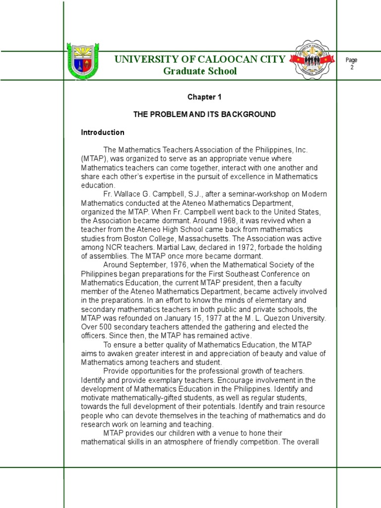 Chapter 1 Mtap Russ | PDF | Teachers | Mathematics