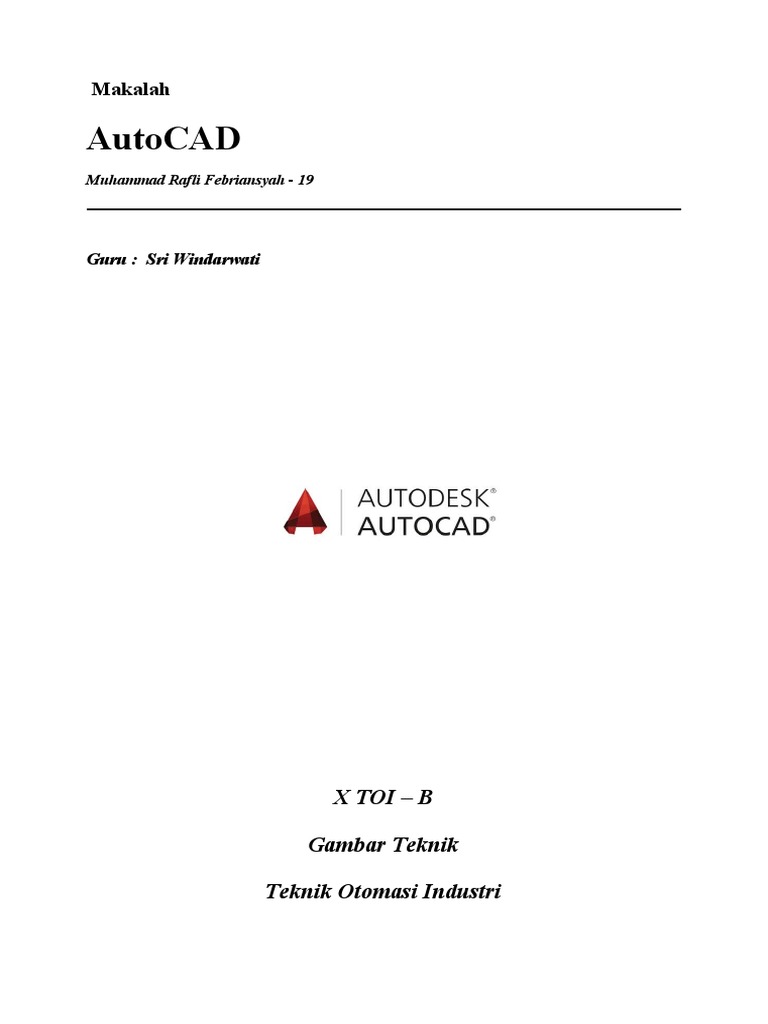 AutoCAD: Alat Bantu Perancangan Digital yang Berkualitas | PDF