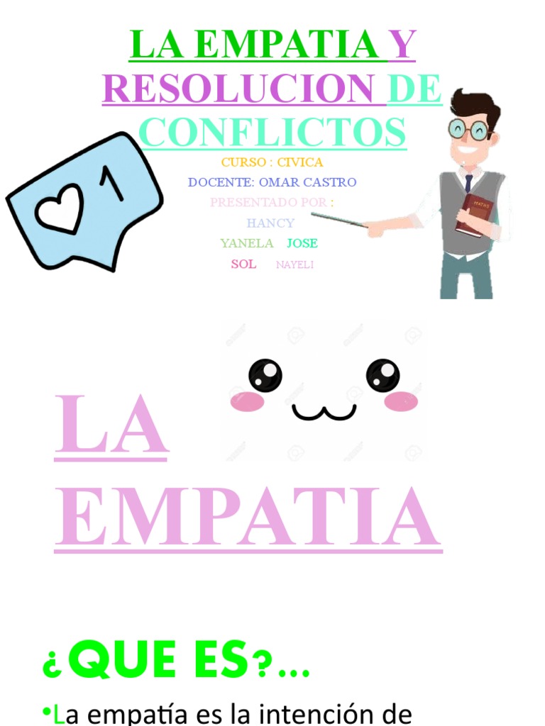La Empatia y Resolucion de Conflictos | Descargar gratis PDF | Empatía ...