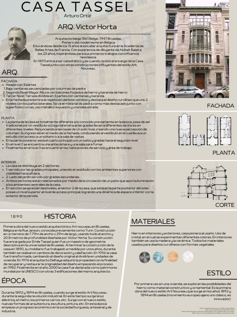Casa Tassel | PDF | Diseño arquitectonico | Arquitectura