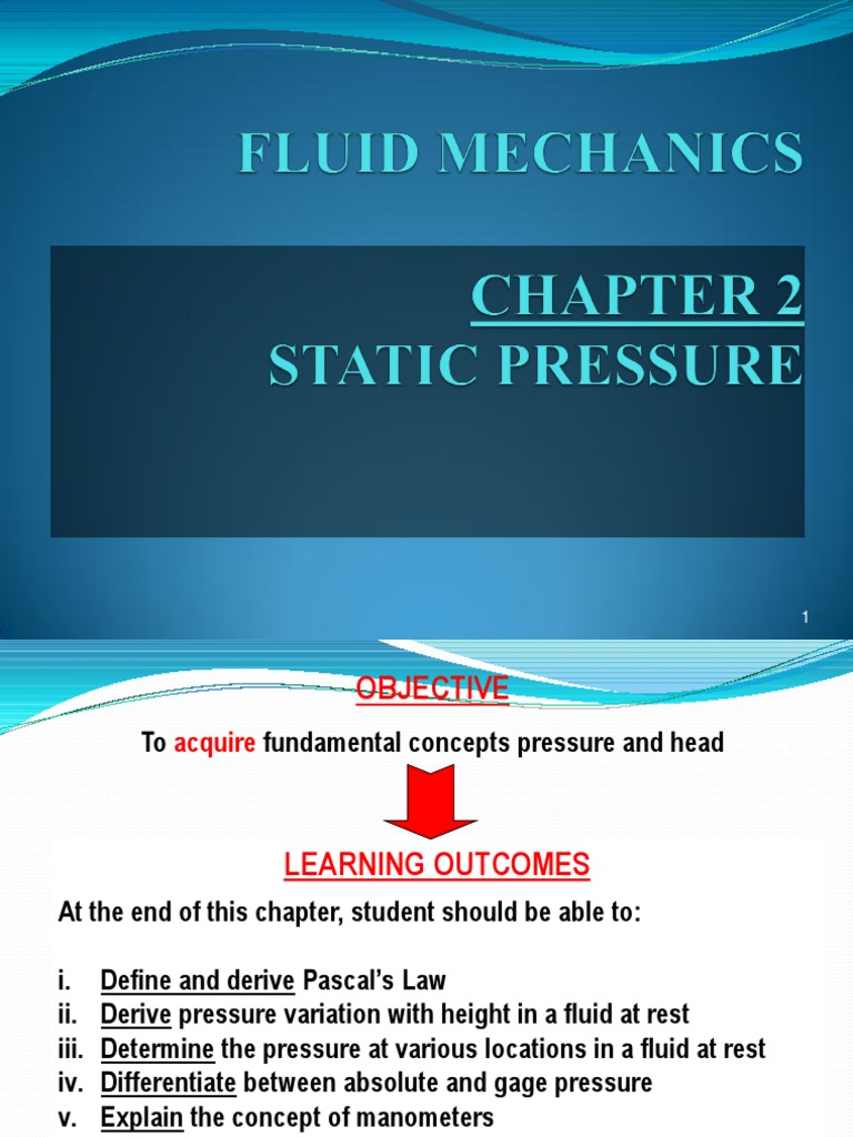 2.0 Static Pressure | PDF | Pressure | Pressure Measurement