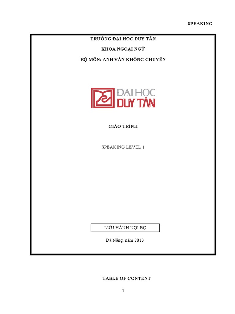 TOEIC Speaking Level 1 Curriculum Guide | PDF | Stress (Linguistics ...