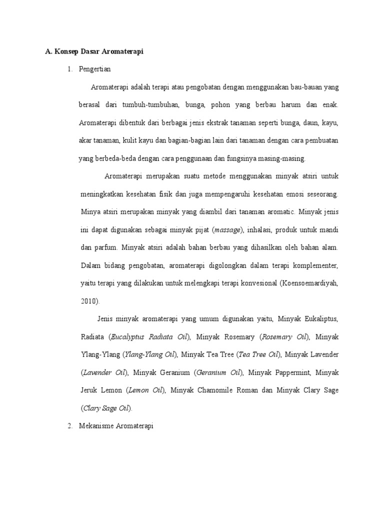 Konsep Dasar Aroma Terapi | PDF