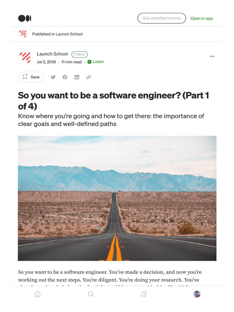 So You Want To Be A Software Engineer - (Part 1 of 4) - by Launch School - Launch School ...