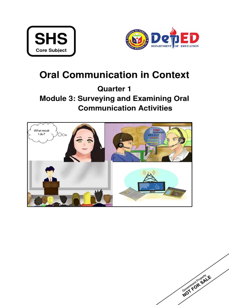 MODULE 3 Oral Communication | PDF | Communication | Conversation