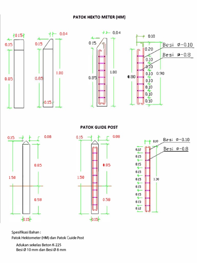 Spesifikasi Patok Guide Post | PDF