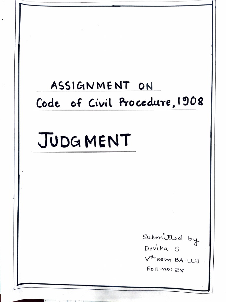 Assignment On Judgment | PDF