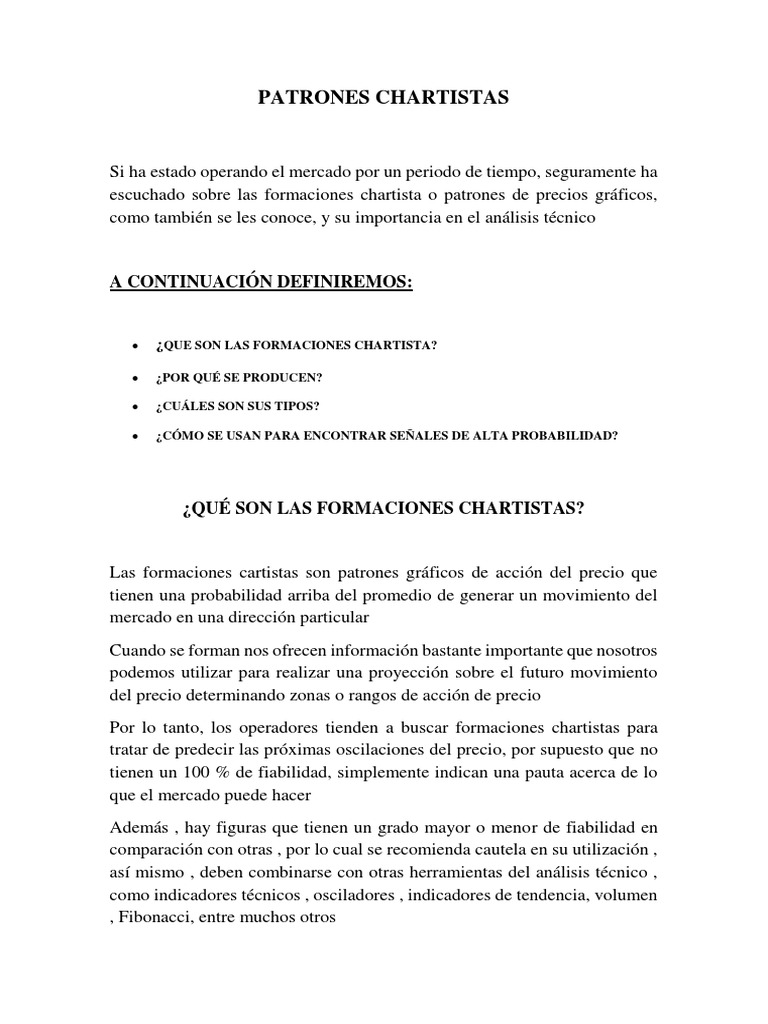 6-Patrones Chartista | PDF | Análisis técnico | Microeconomía