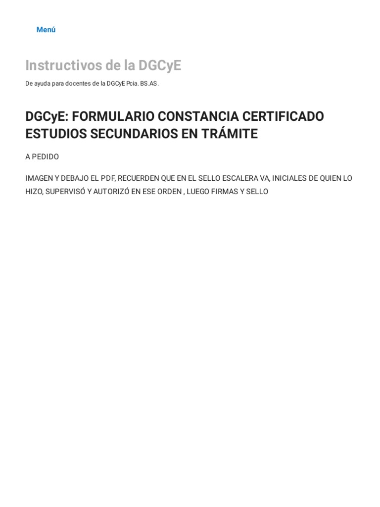 DGCyE - FORMULARIO CONSTANCIA CERTIFICADO ESTUDIOS SECUNDARIOS EN ...