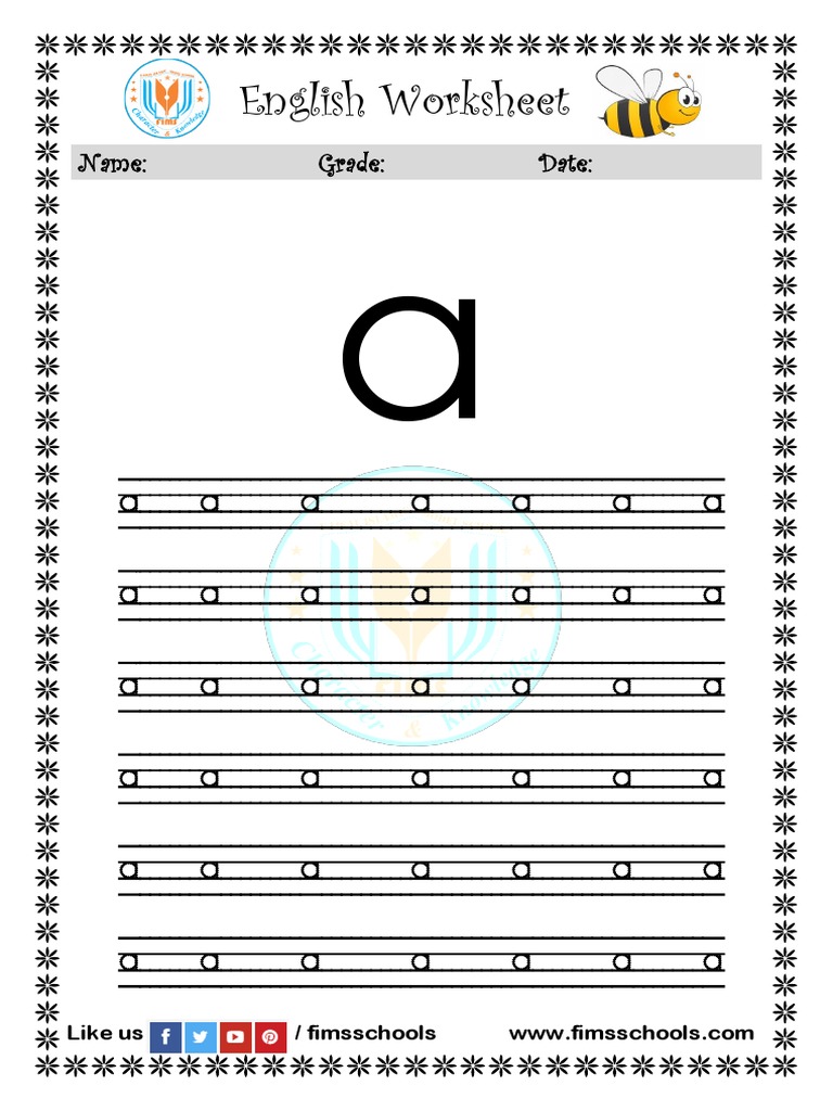 English Small Tracing Letters a - z With Very Big Letters | PDF