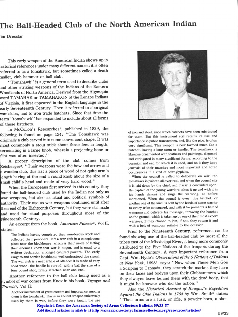 1988 B59 Ball Headed Club of The North American I | PDF