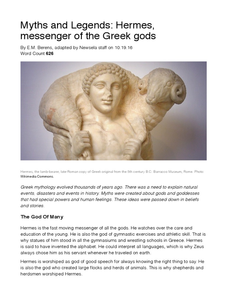 Myths Hermes 21370 True | PDF | Apollo | Mythology